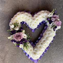 Open Purple Heart - Funeral Flowers Aberdeen
